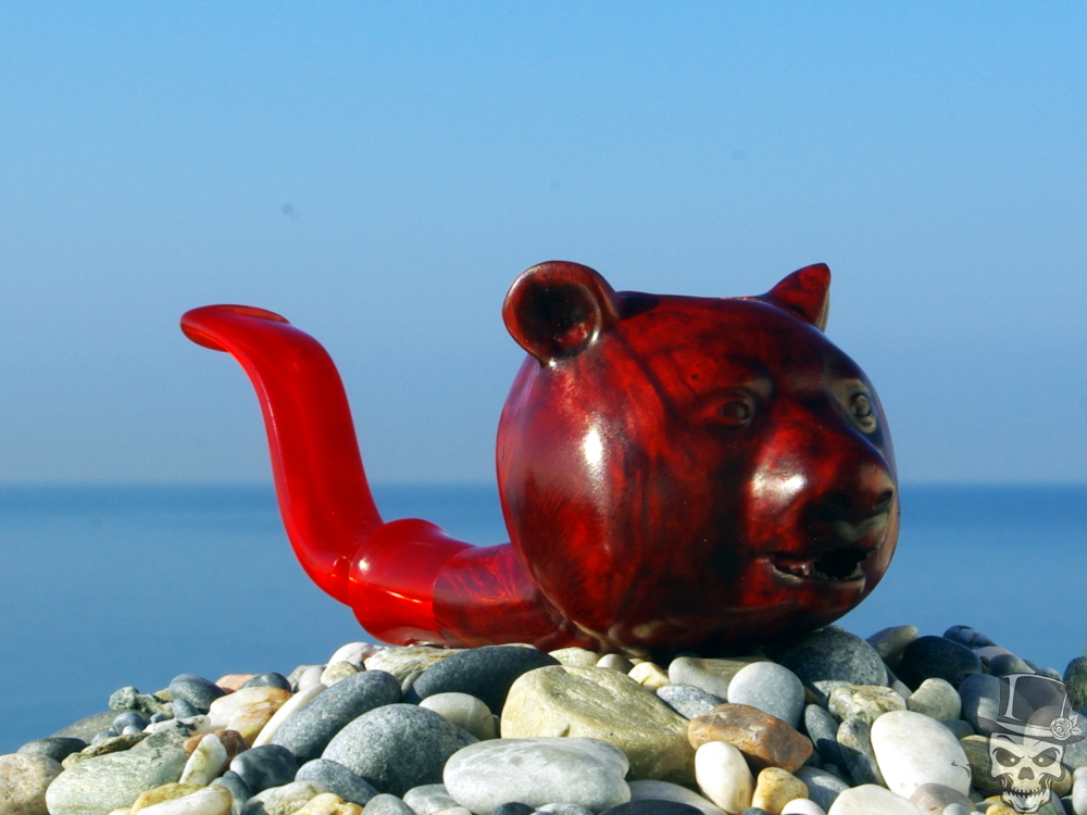 Tobacco Smoking Pipe – Panda Bear – Briar Wood by Oguz Simsek