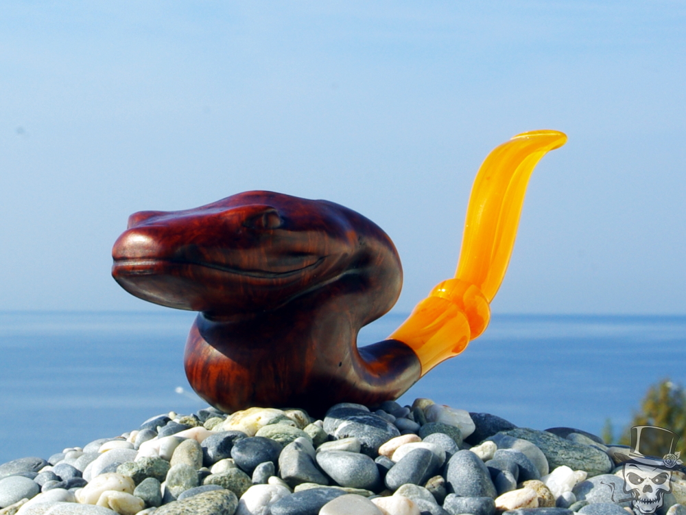 Tobacco Smoking Pipe - Rattlesnake - Briar Wood by Oguz Simsek - Fine ...
