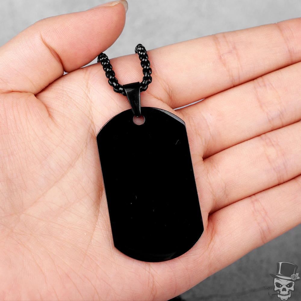 Camouflage Tag Army Long Stainless Steel Necklaces Pendants Chain Punk ...