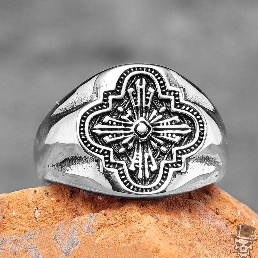 Catholic Church Window Grilles Stainless Steel Mens Rings Religion for ...
