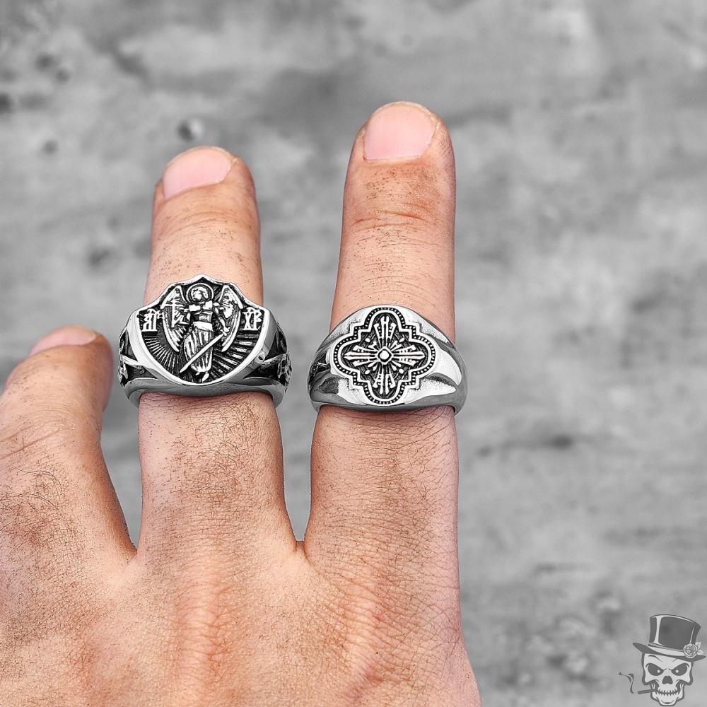 Catholic Church Window Grilles Stainless Steel Mens Rings Religion for ...