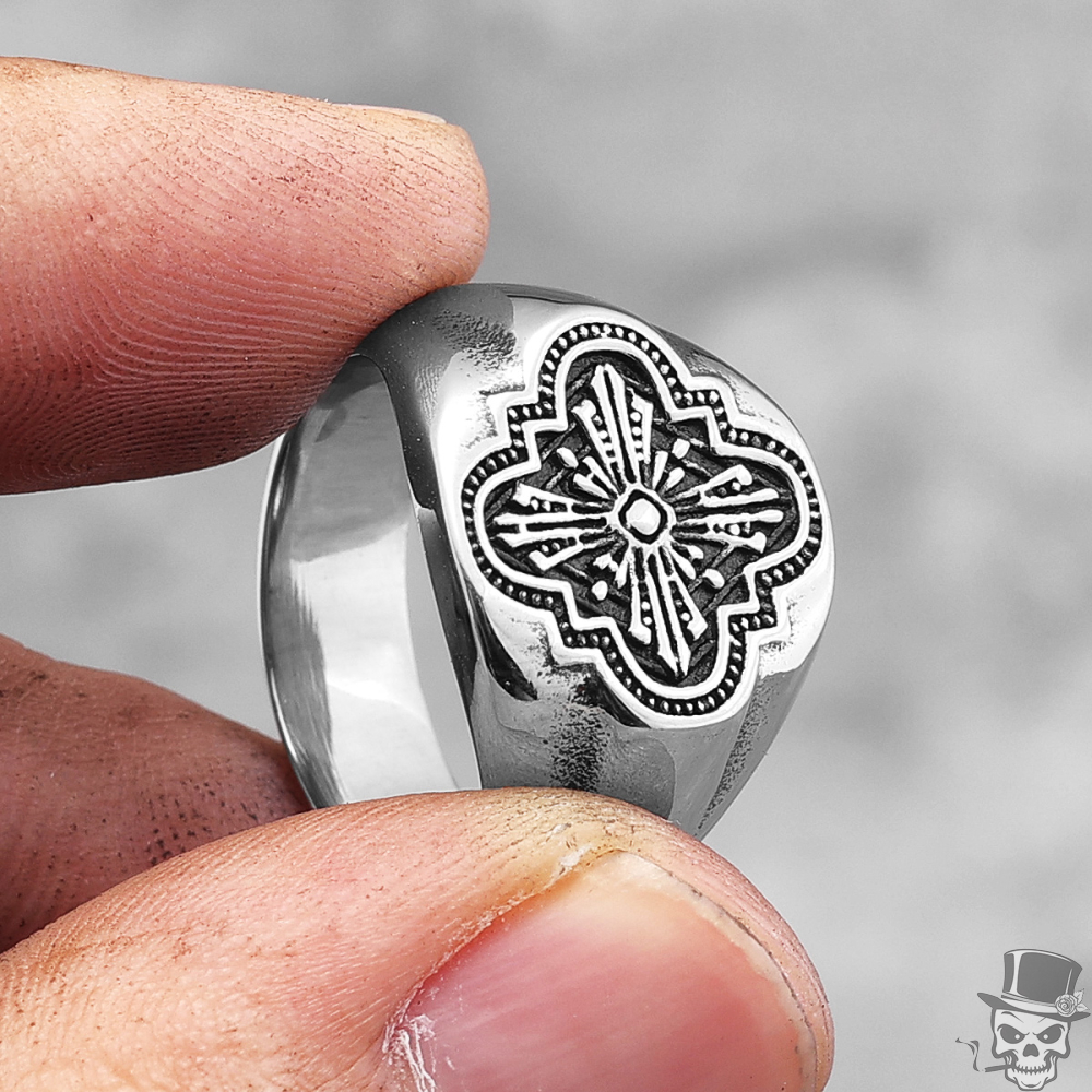 Catholic Church Window Grilles Stainless Steel Mens Rings Religion for ...