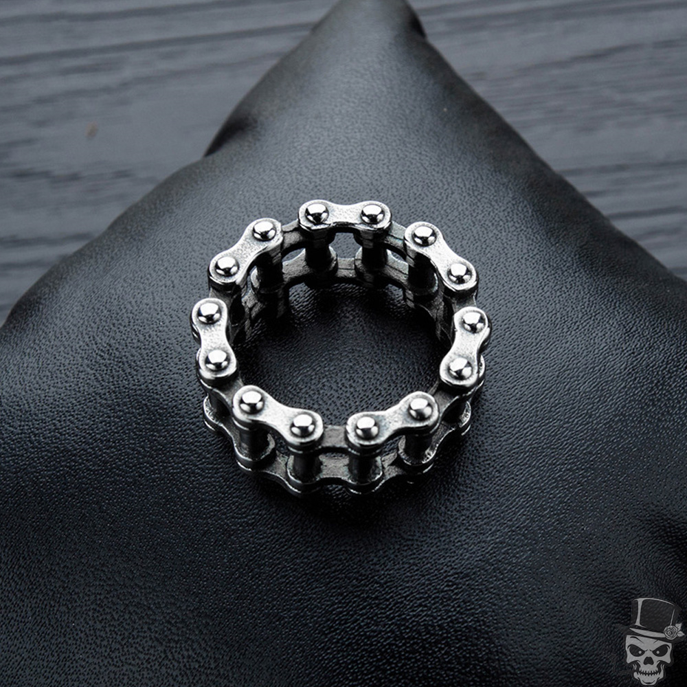 Sculpt Rings™ Chain Link Biker Ring - Stainless Steel Men's Motorcycle ...