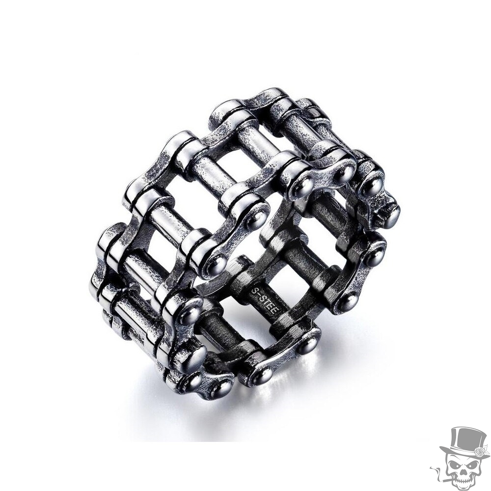 Sculpt Rings™ Chain Link Biker Ring - Stainless Steel Men's Motorcycle ...