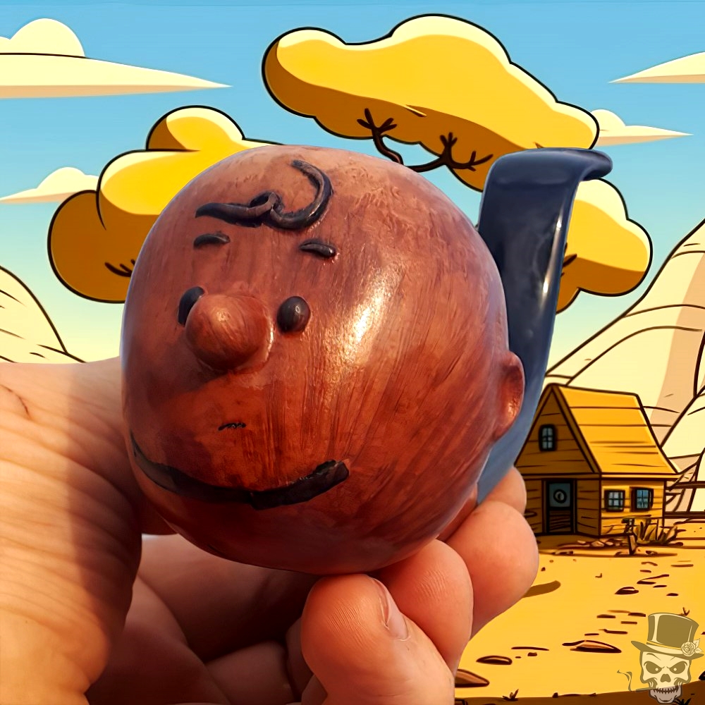Charlie Brown Briar Wood Tobacco Smoking Pipe - Fine Art Pipes